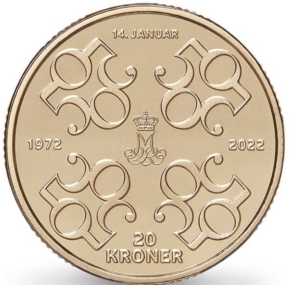 20,- kr. 2022 - Regeringsjubilæum - Samleren