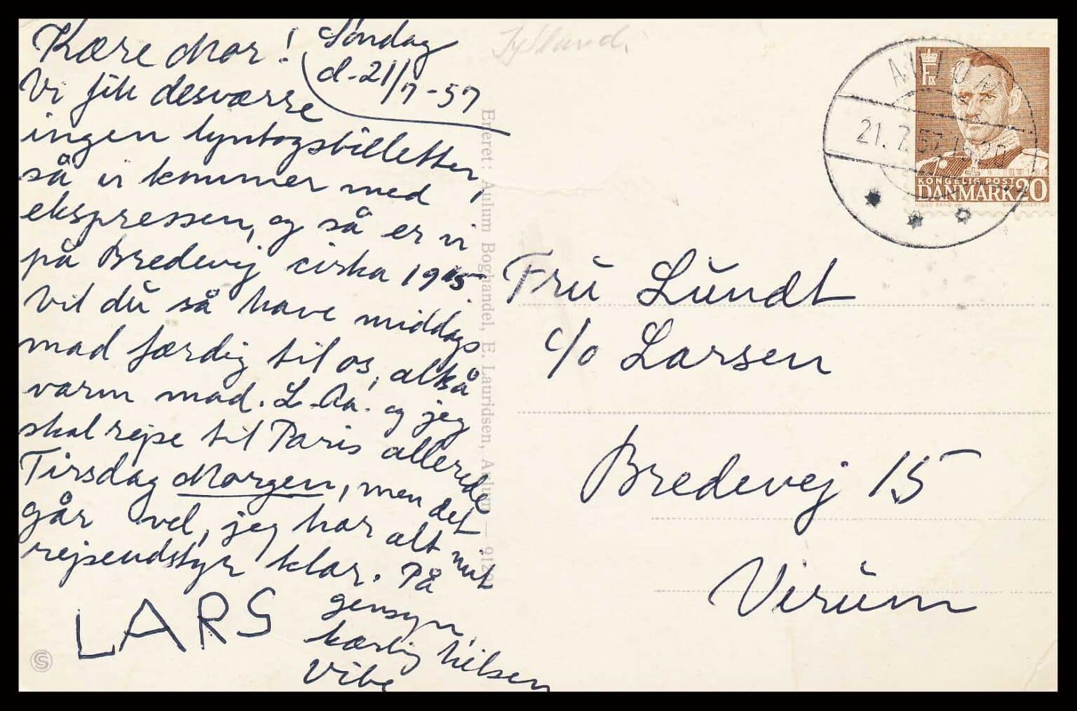 Danmark Postkort 7490 Aulum - Samleren