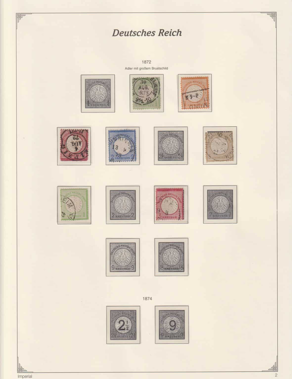 Tyske rige Samling 1872-1945 Stemplet - Samleren